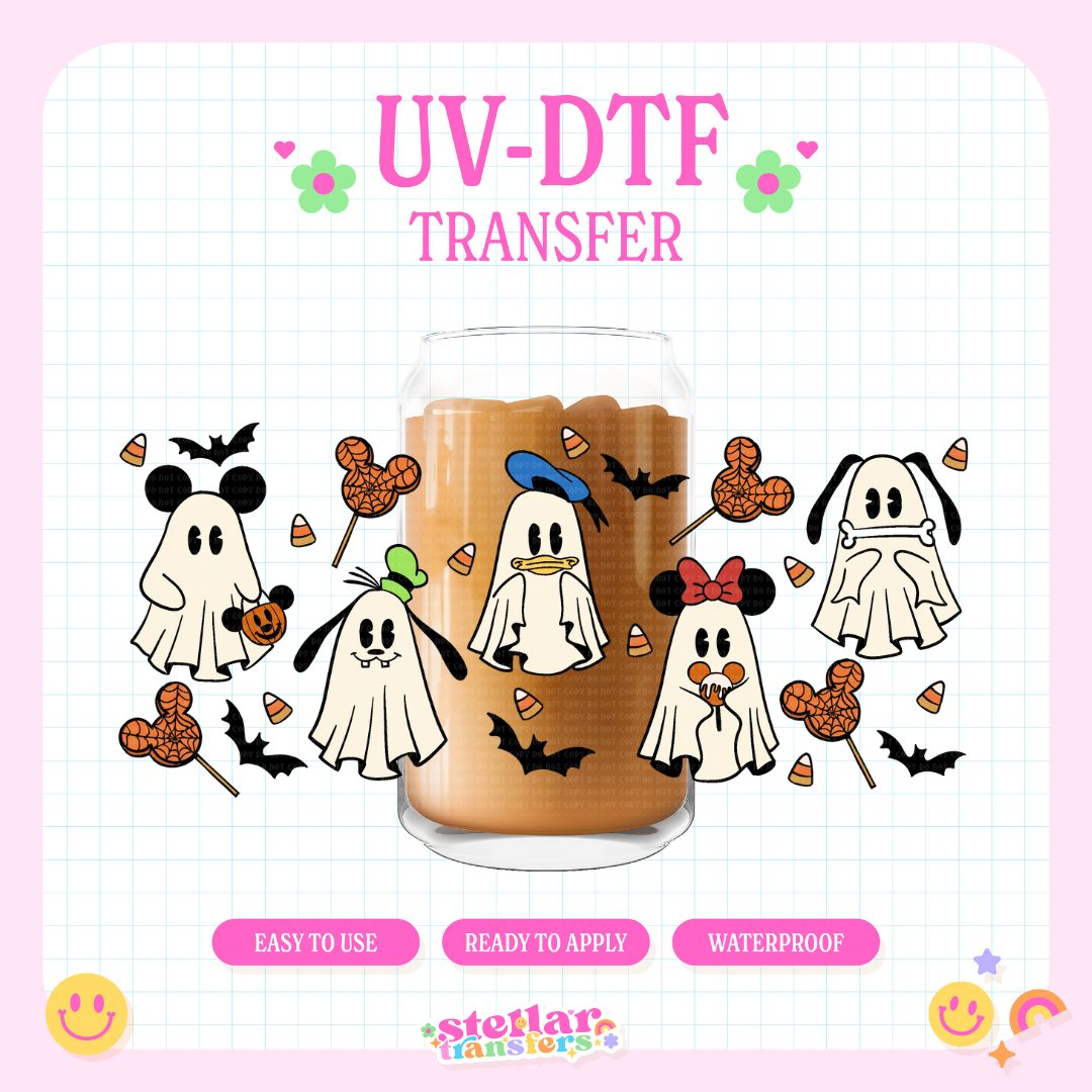 GHOSTIE FRIENDS - 16 OZ UV DTF – Stellar Transfers