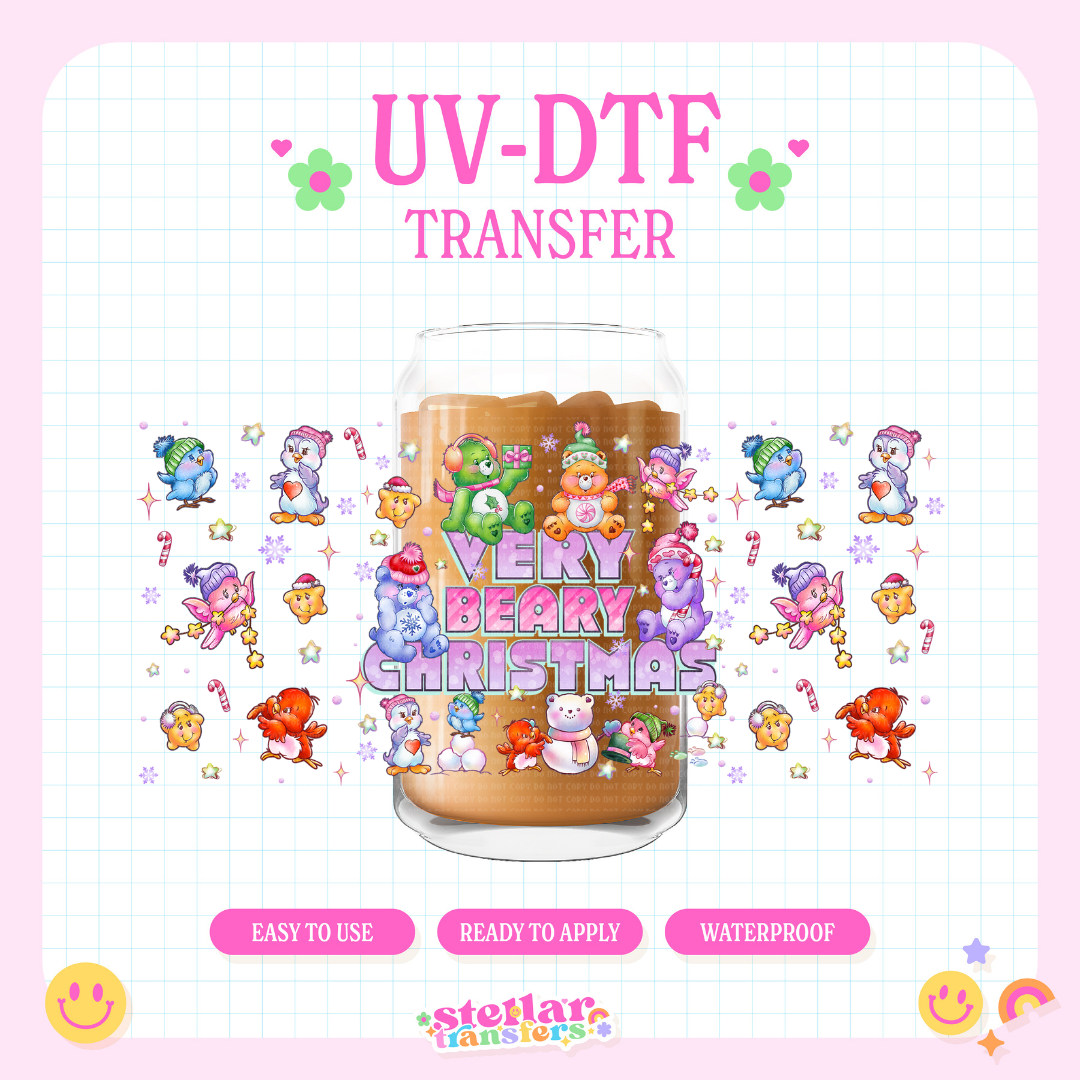 VERY BEARY CHRISTMAS - 16 OZ UV DTF – Stellar Transfers