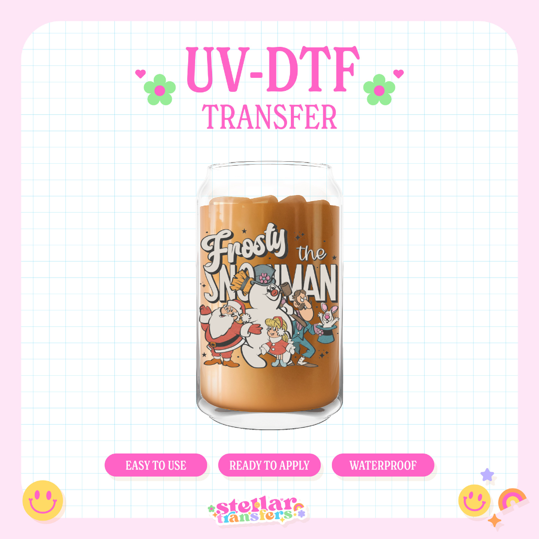 FROST SNOW MAN - UV DTF DECAL – Stellar Transfers
